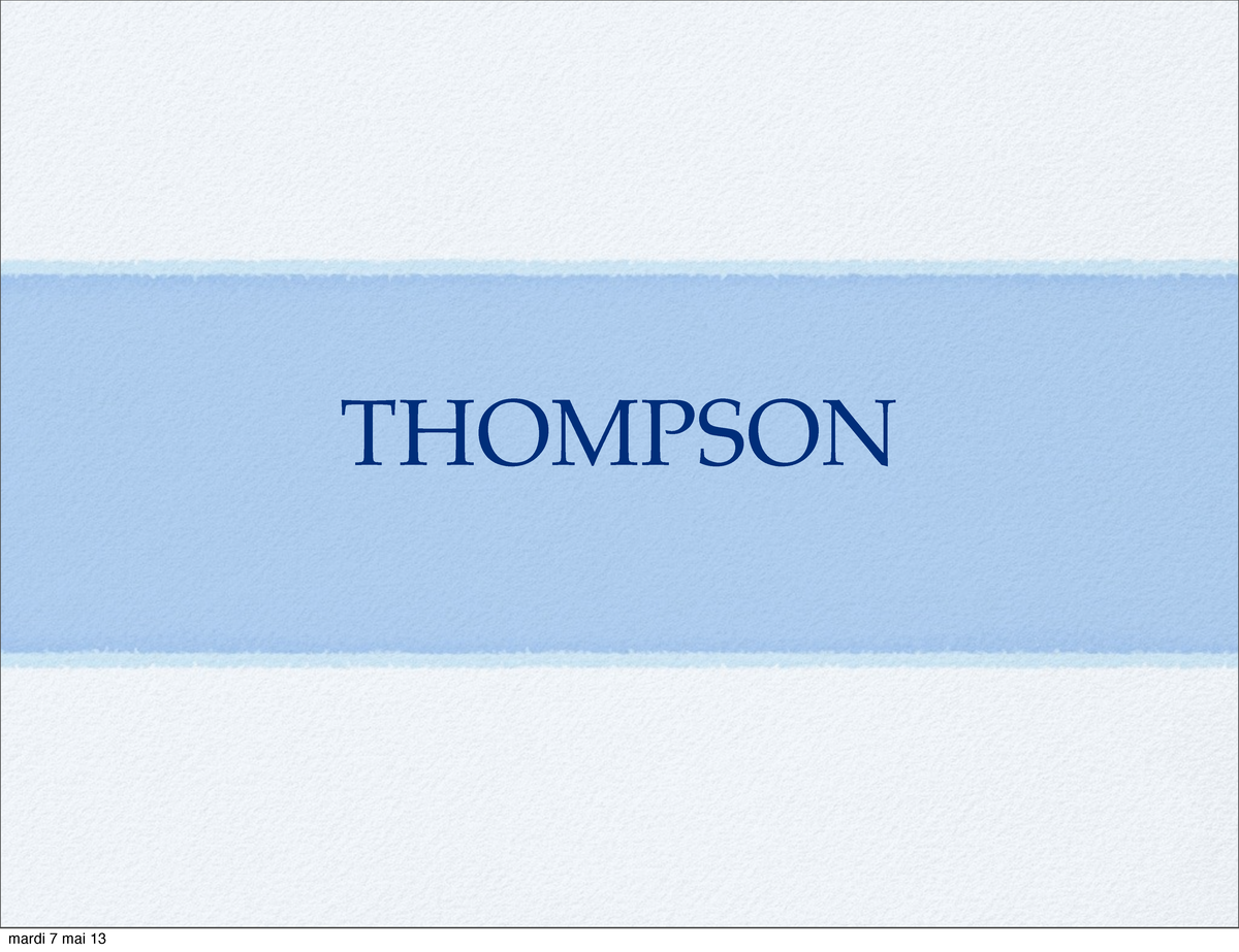 Copie di Thompson utili - THOMPSON THOMPSON tecnologia: «vecchio» e ...