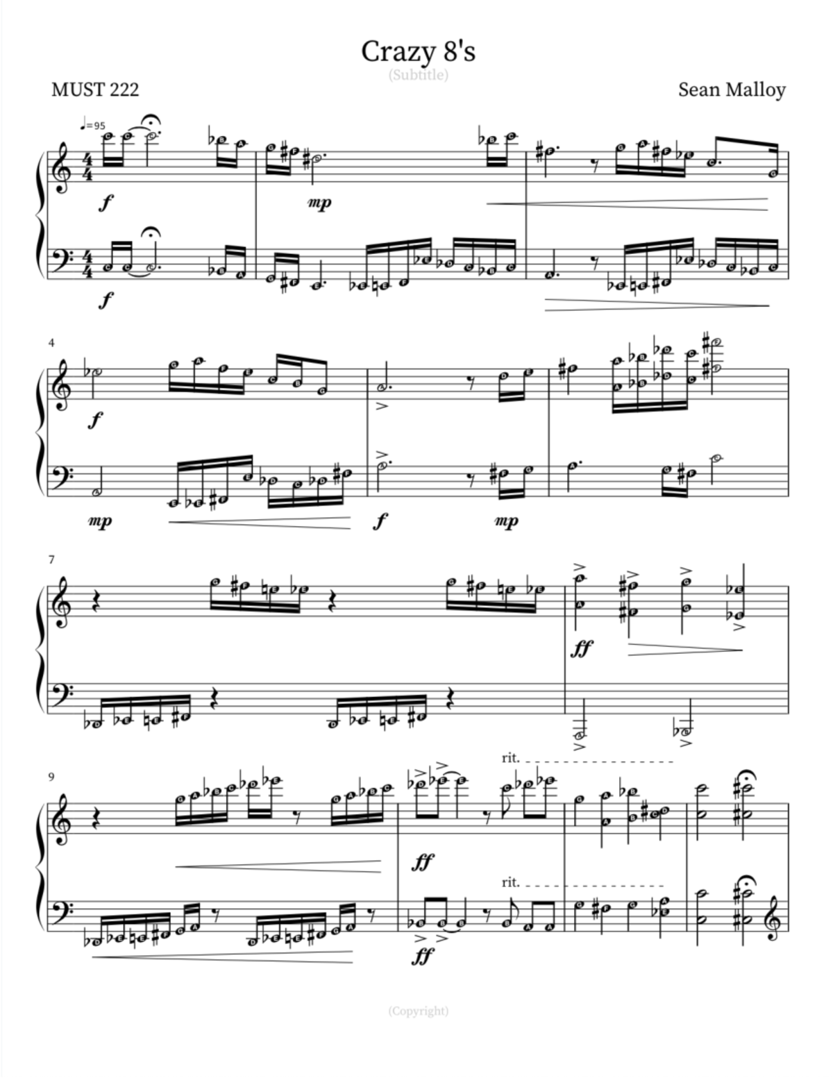 Piano Project ! - Crazy (Subtitle) MUST Sean Malloy 95 be A mp TE 20 E ...