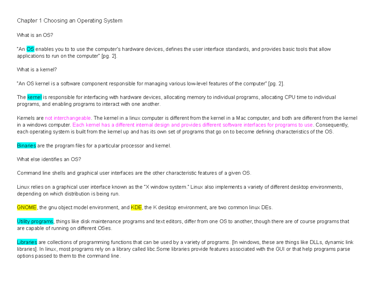 Linux Foundations Chapter 1 - Chapter 1 Choosing an Operating System ...