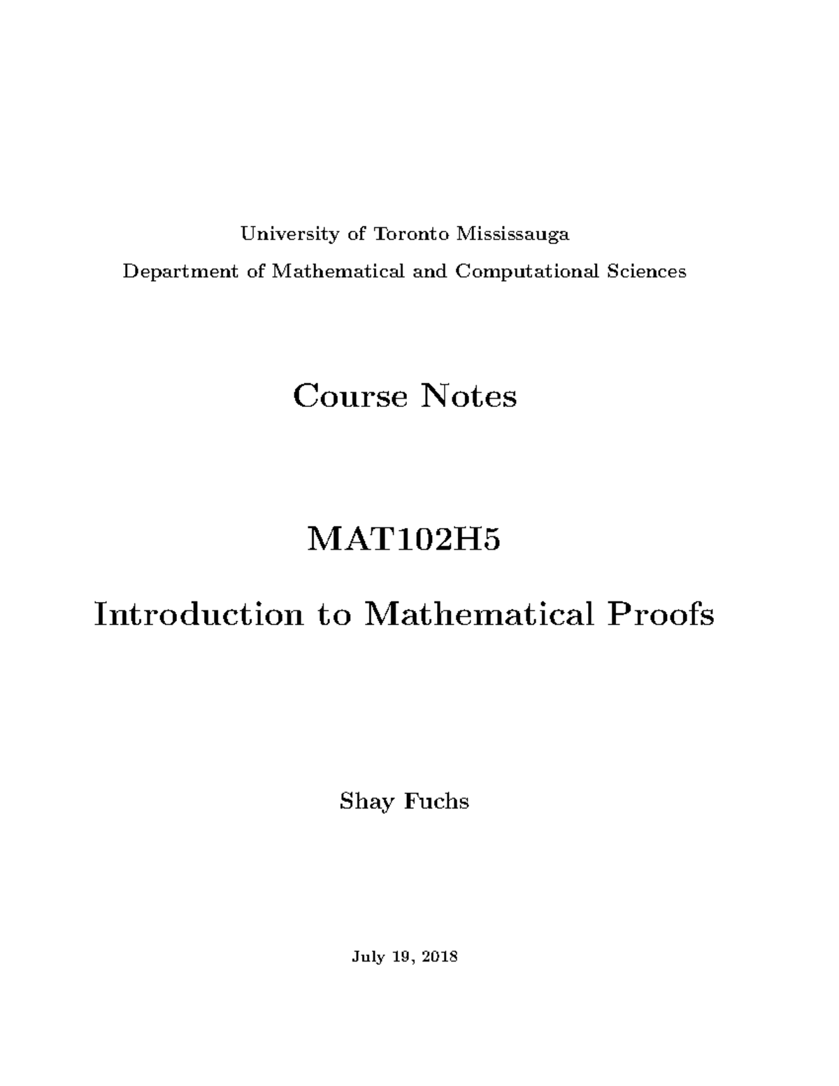 MAT102 H5 - textbook - University of Toronto Mississauga Department of ...