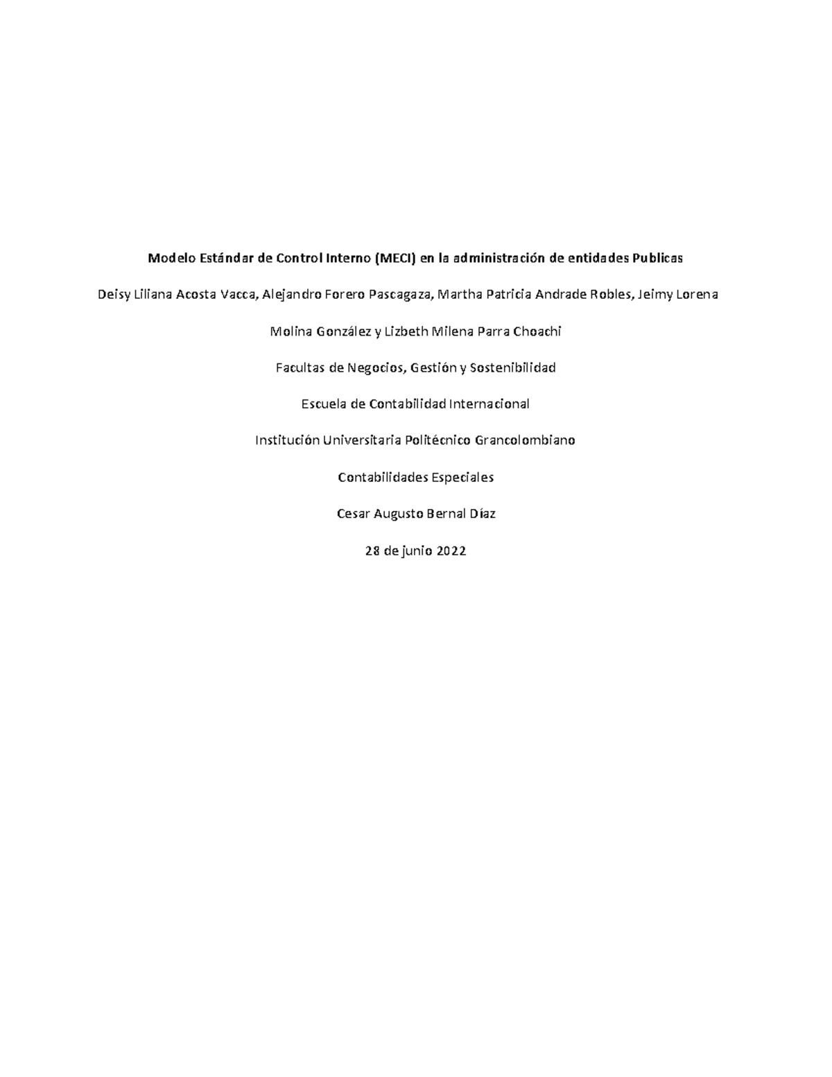 Entrega 3 Semana 7 Contabilidades Especiales - Modelo Est·ndar de ...