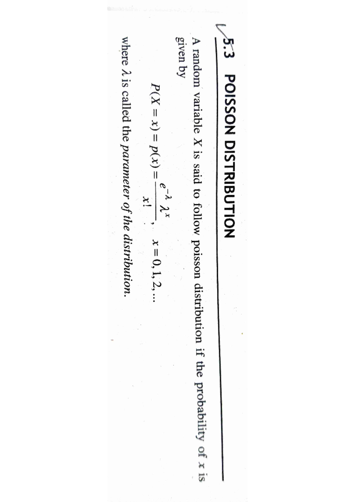 Poisson Distribution (P D) - 5 POISSON DISTRIBUTION A random variable X ...