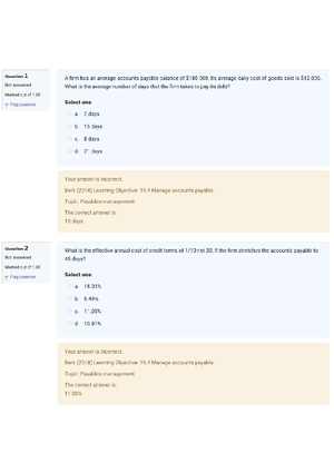 Week 5 - Practice Questions - Working Cap Mgmt Berk 19 - strategic ...