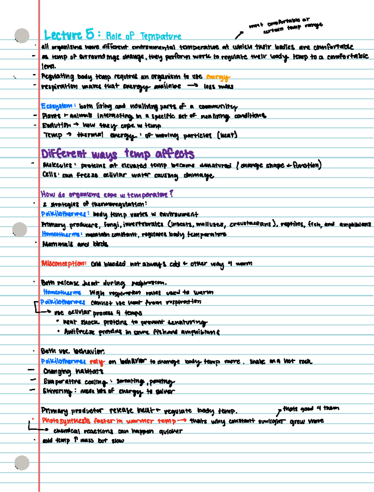 Lecture notes on role of temp - most S II Eange Lecture 5 Role of ...