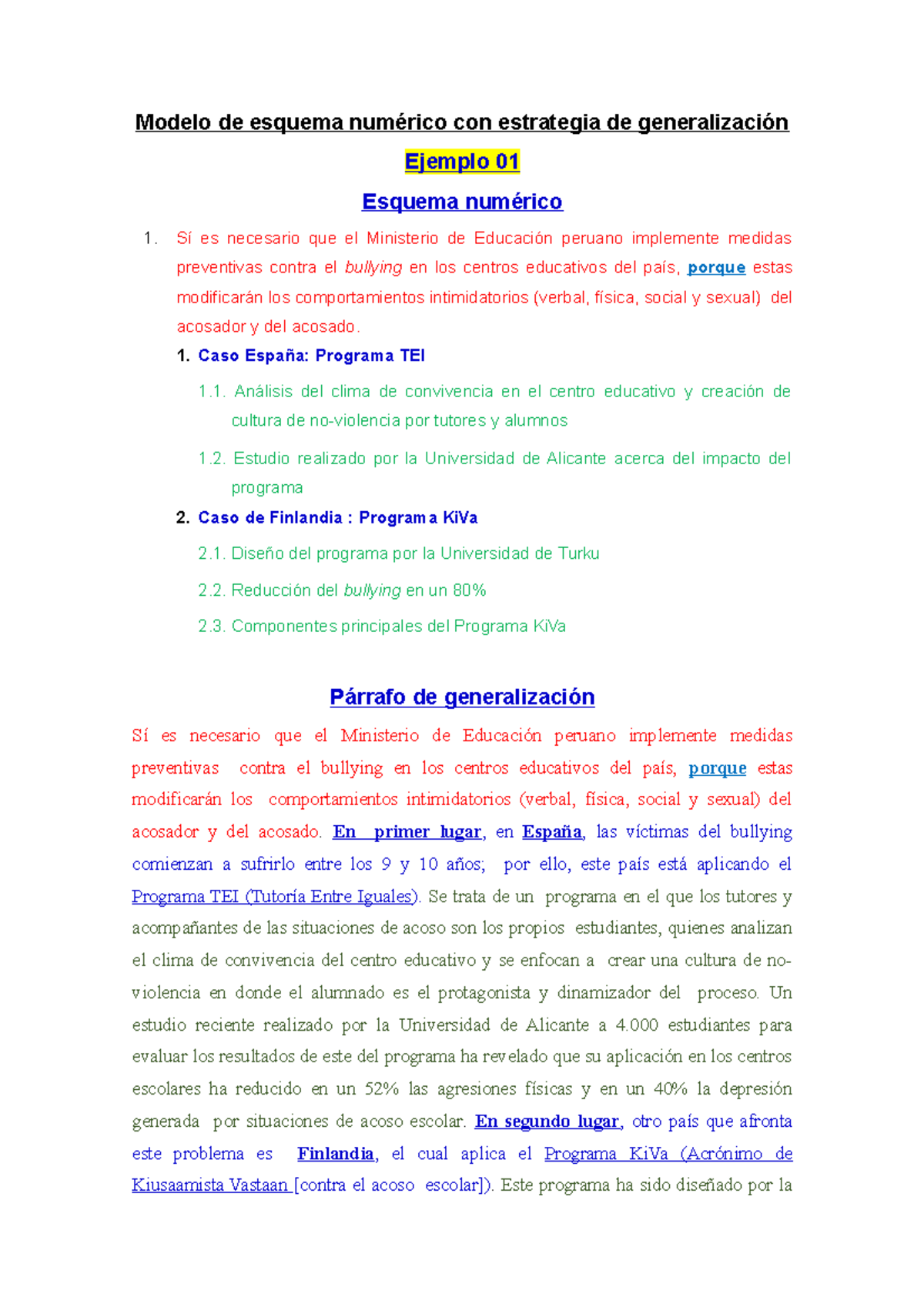 Modelo de esquema con generalización - Modelo de esquema numérico con ...