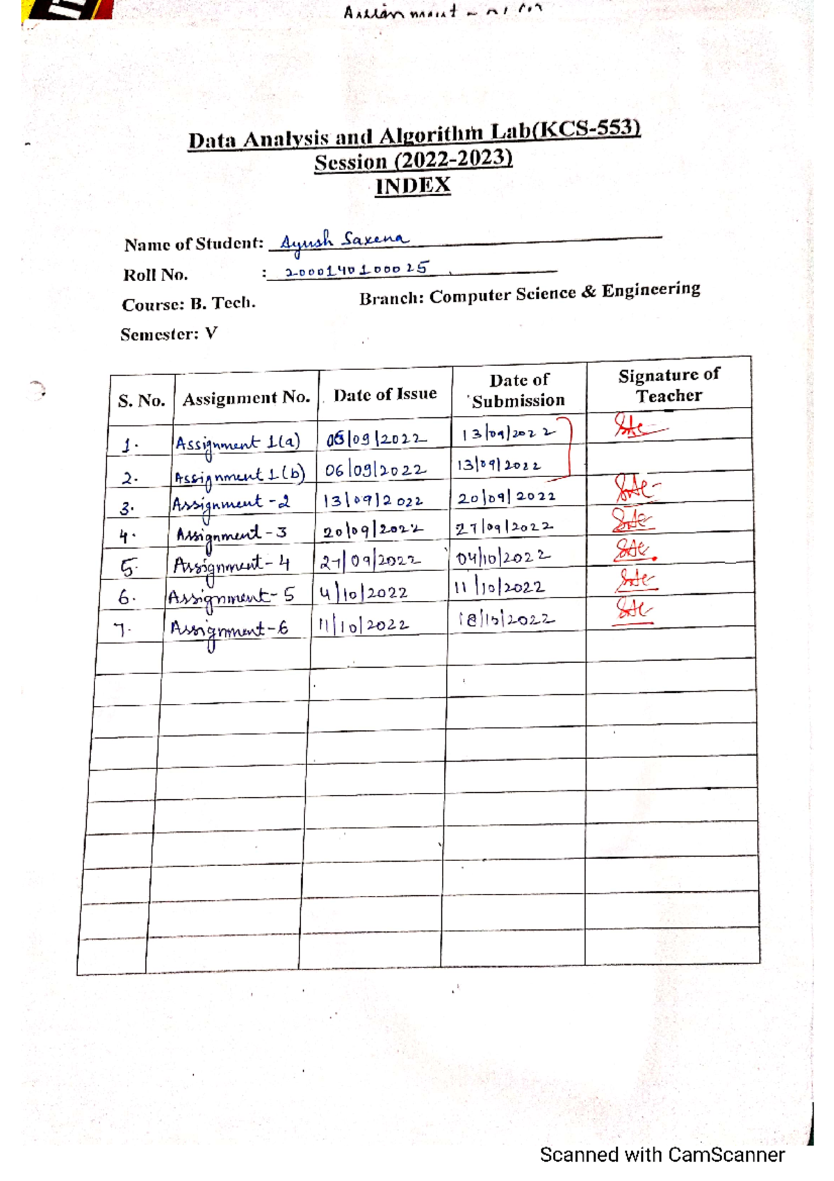 DAA File - Btech cse 3rd year daa - Studocu
