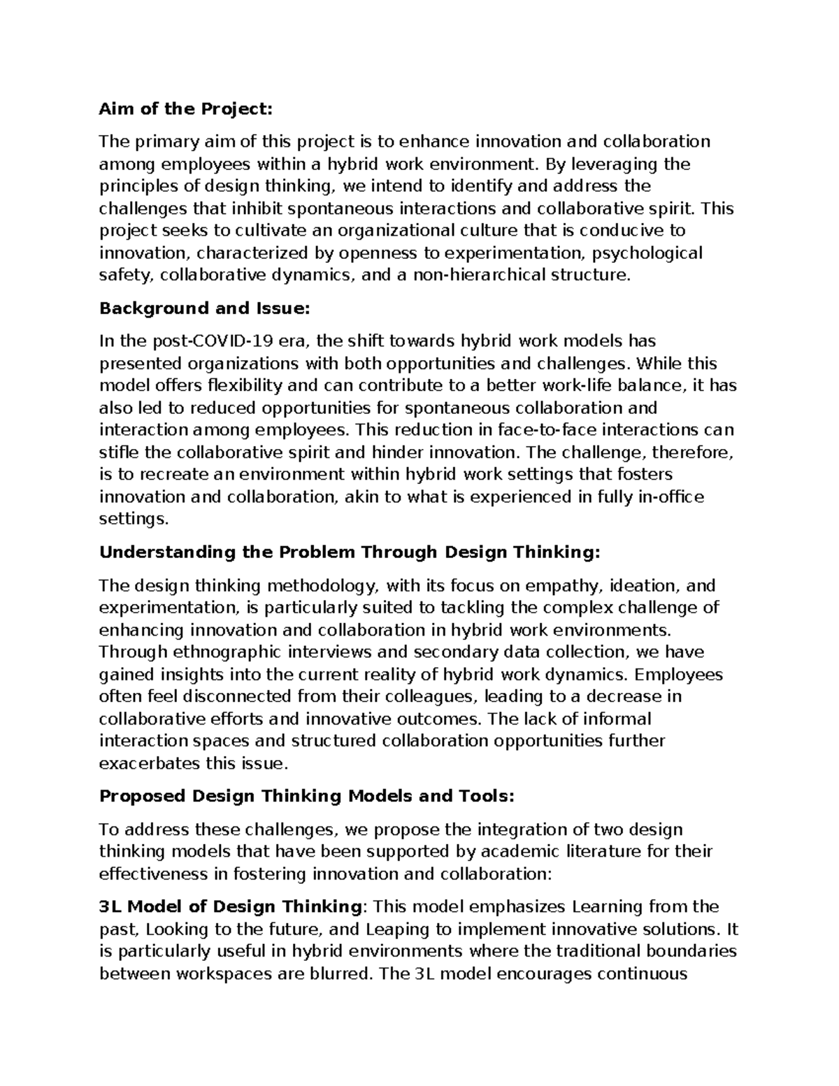 Aim of the Project copy - Aim of the Project: The primary aim of this ...