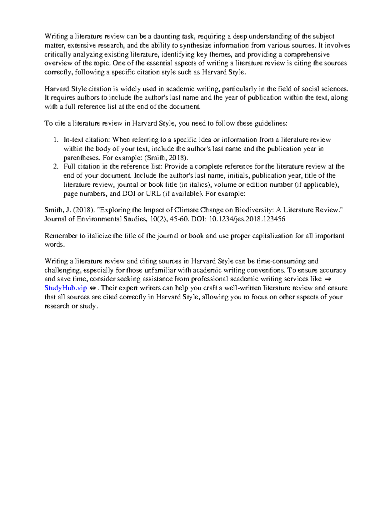 How To Cite A Literature Review Harvard Style - Writing a literature ...