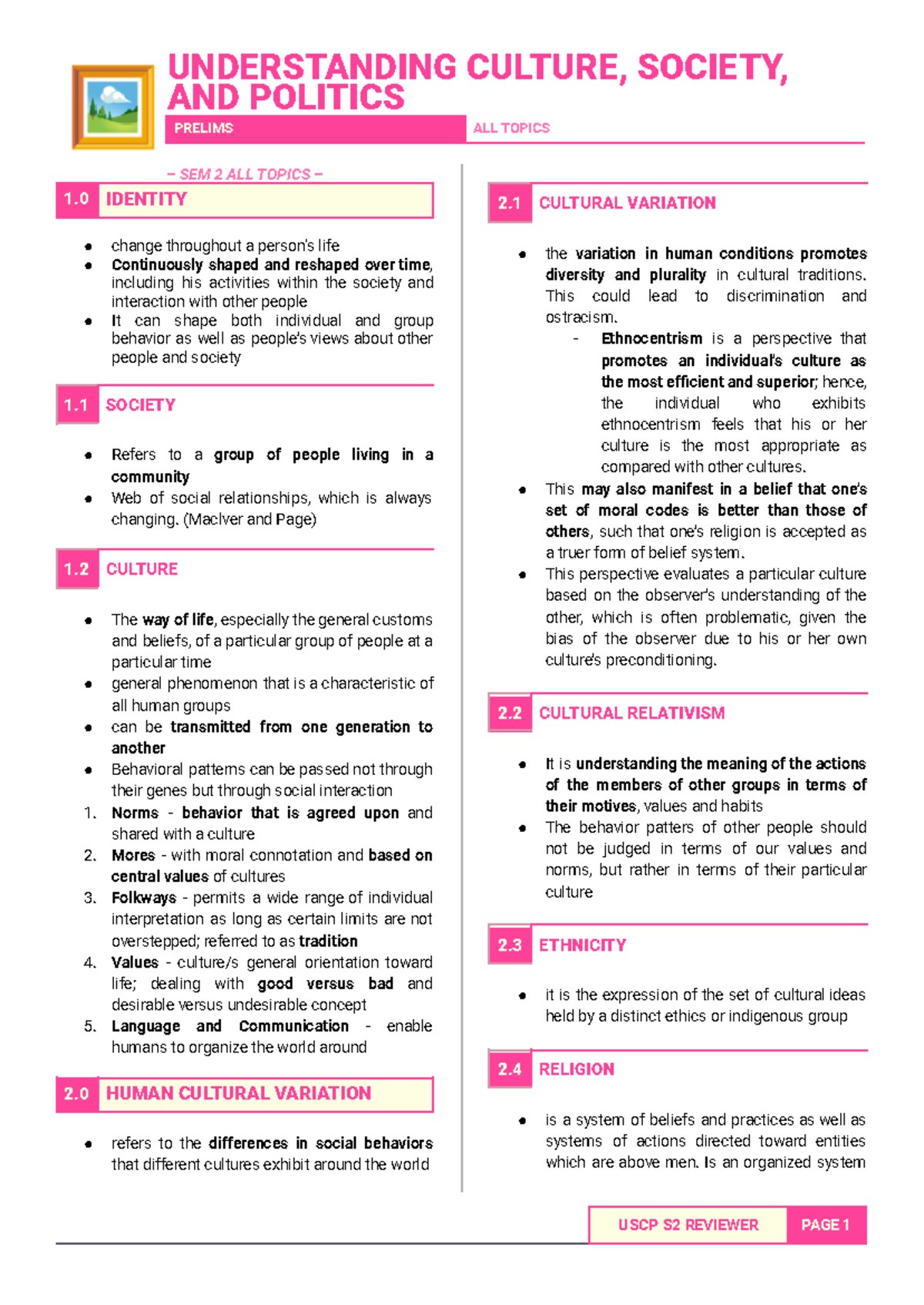 USCP - GRADE 12 STEM UCSO NOTES - AND POLITICS PRELIMS ALL TOPICS – SEM ...