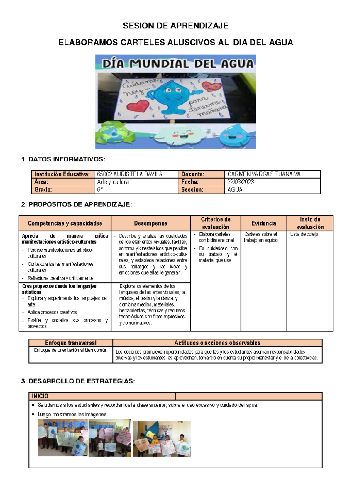 Sesion DE Aprendizaje Elaboramos Carteles - SESION DE APRENDIZAJE ELABORAMOS CARTELES ALUSCIVOS ...