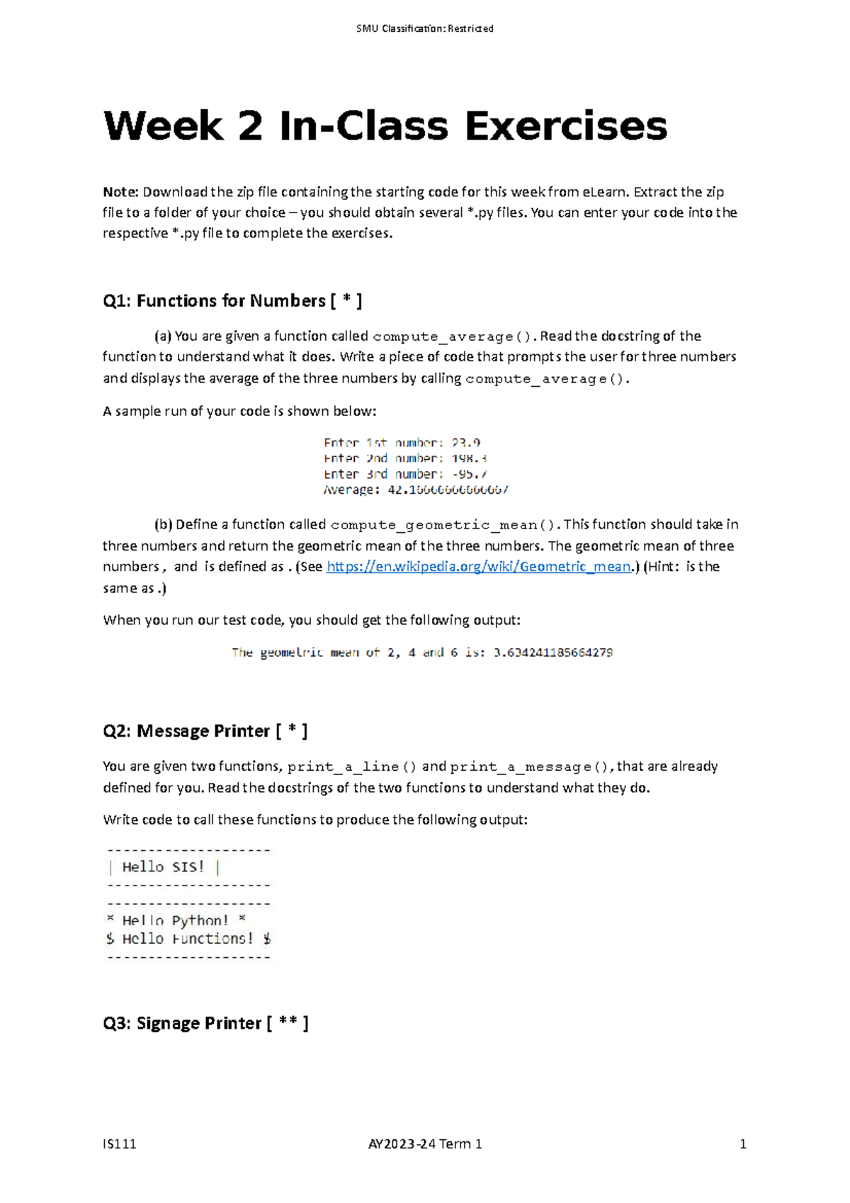 Week 2 In-Class Exercises (v1 - Week 2 In-Class Exercises Note ...