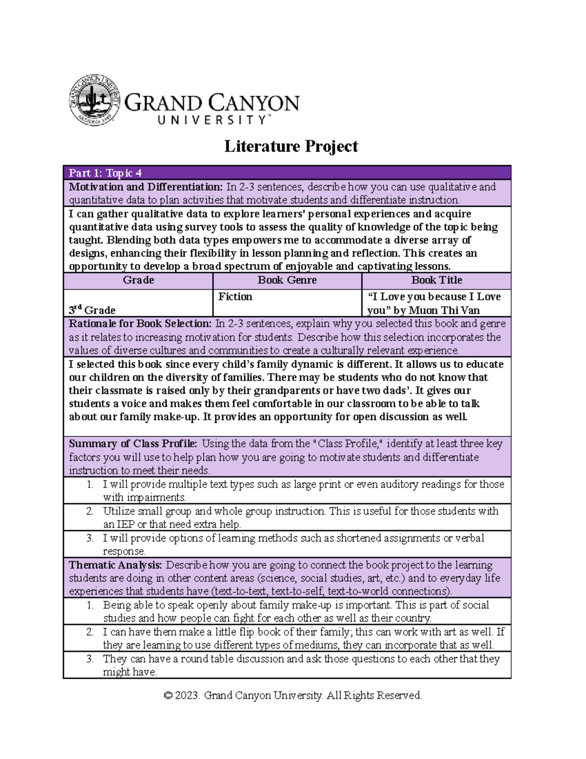 REA 305 RS Literature Project - Literature Project Part 1: Topic 4 ...