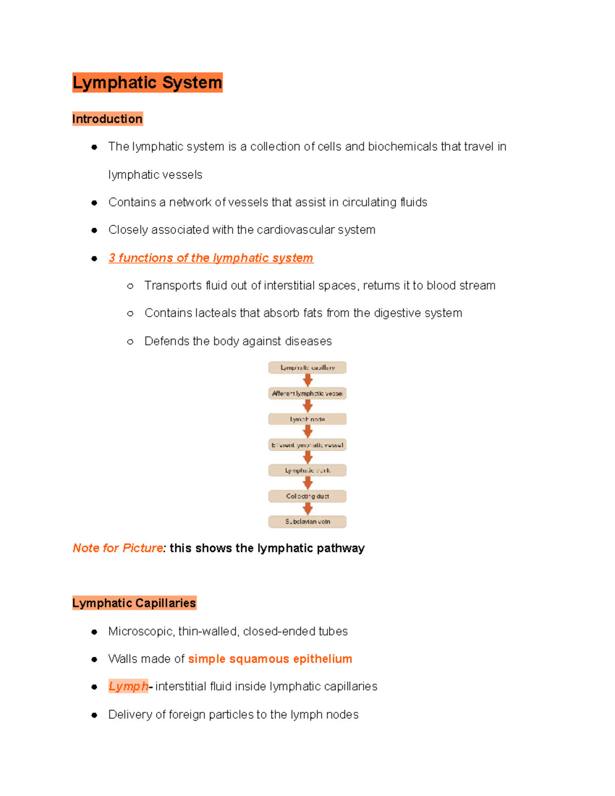 The Lymphatic System - Lymphatic System Introduction The lymphatic ...