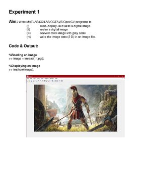 Write MATLAB/SCILAB/OCTAVE/OpenCV programs to perform logical operations between two Images: (i ...
