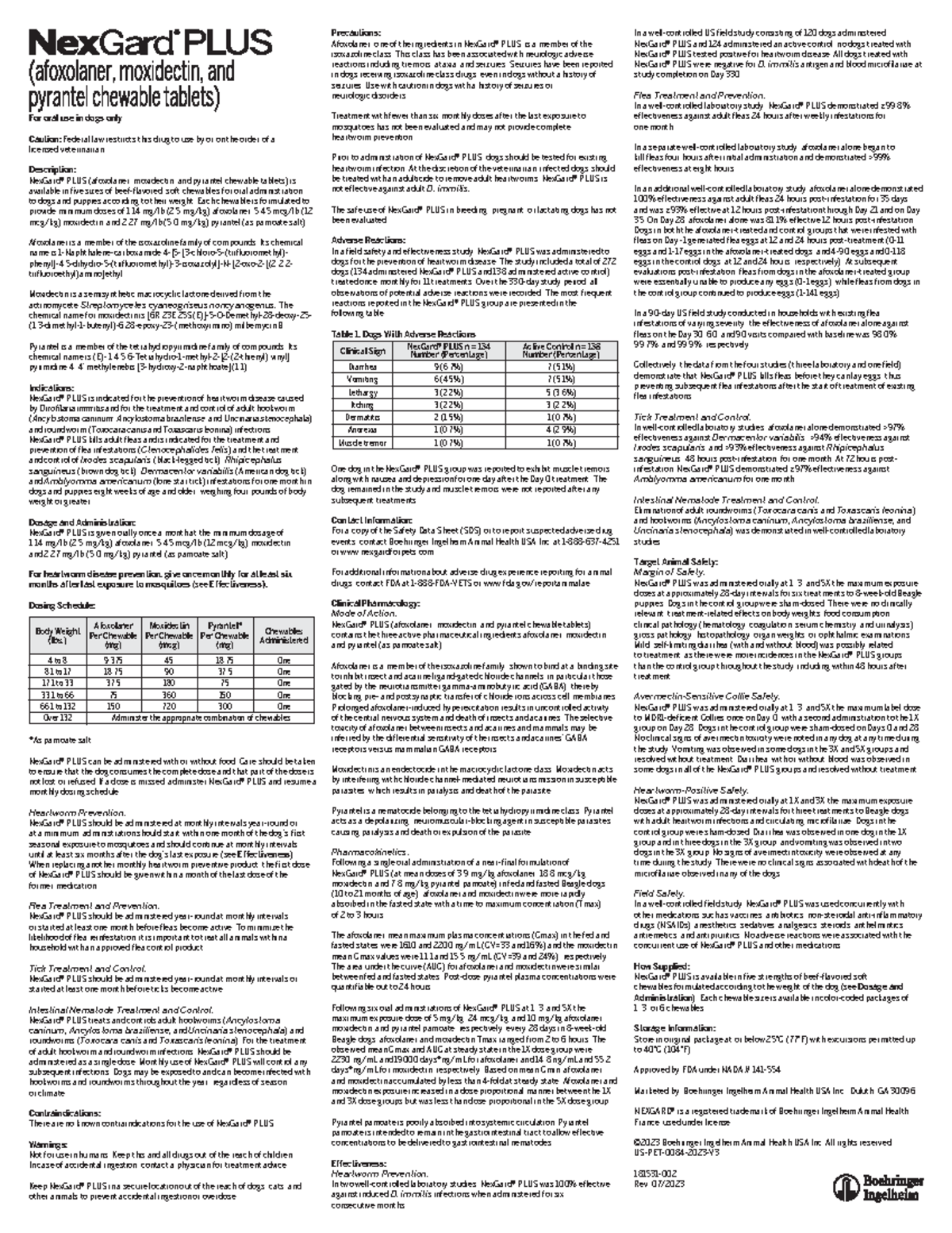 Nex Gard PLUS PI - Tutorial - For oral use in dogs only Caution ...