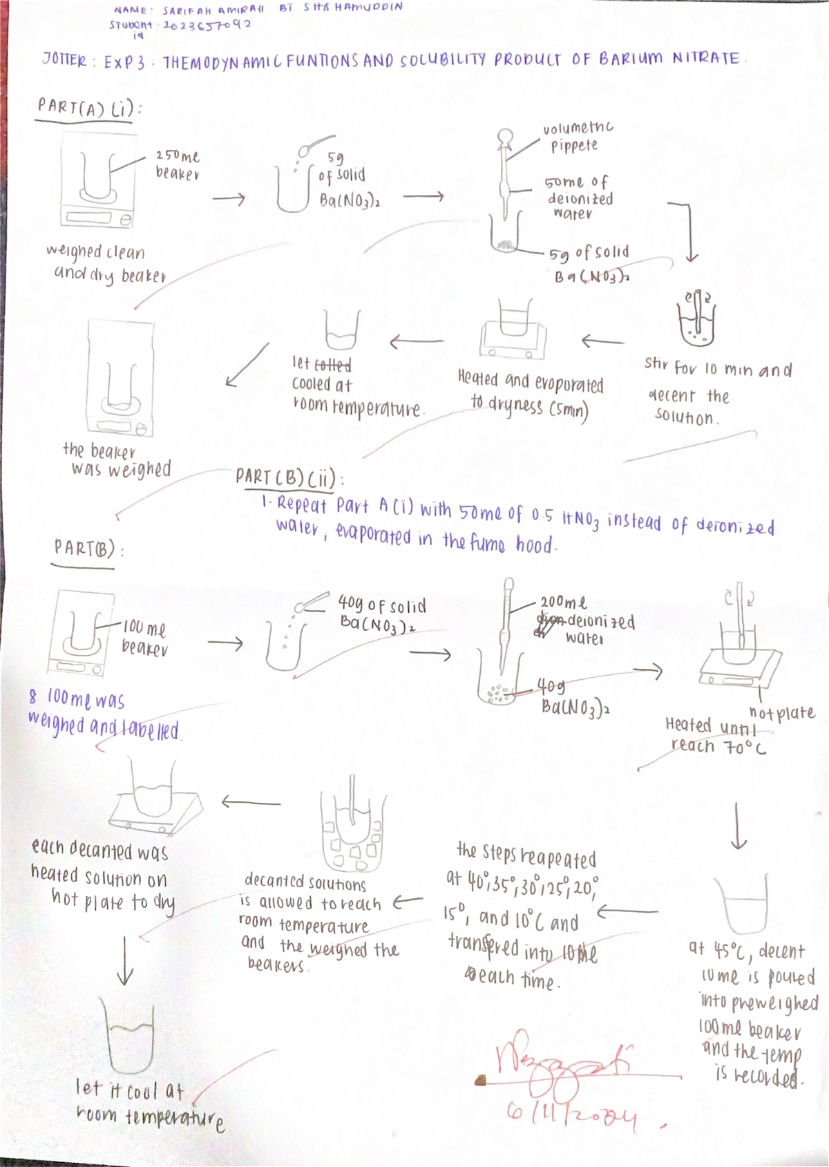 Jotter experiment - NAME: SAPiFAaH ameAii BT Stth HAMmUDDIN STuvont ...