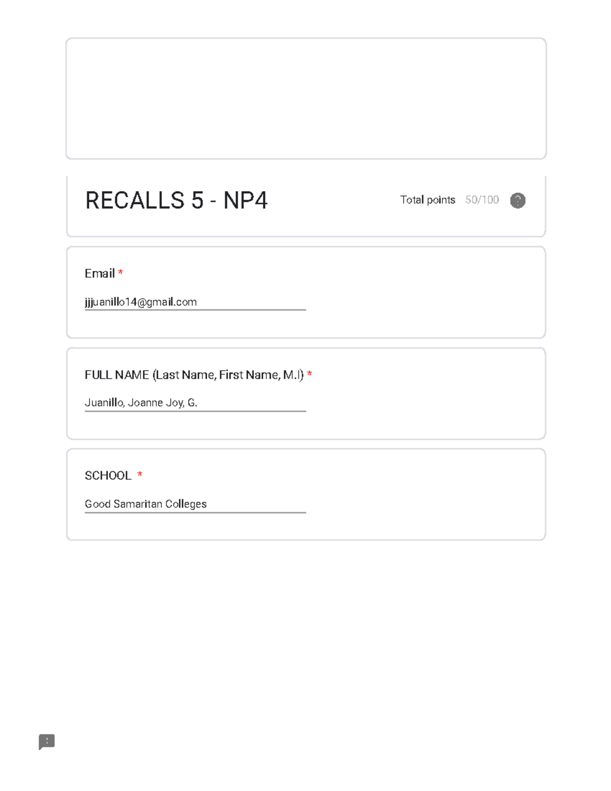 Recalls-5-NP4 - I HOPE THIS WILL HELP - Email * jjjuanillo14@gmail Juanillo, Joanne Joy, G. Good ...