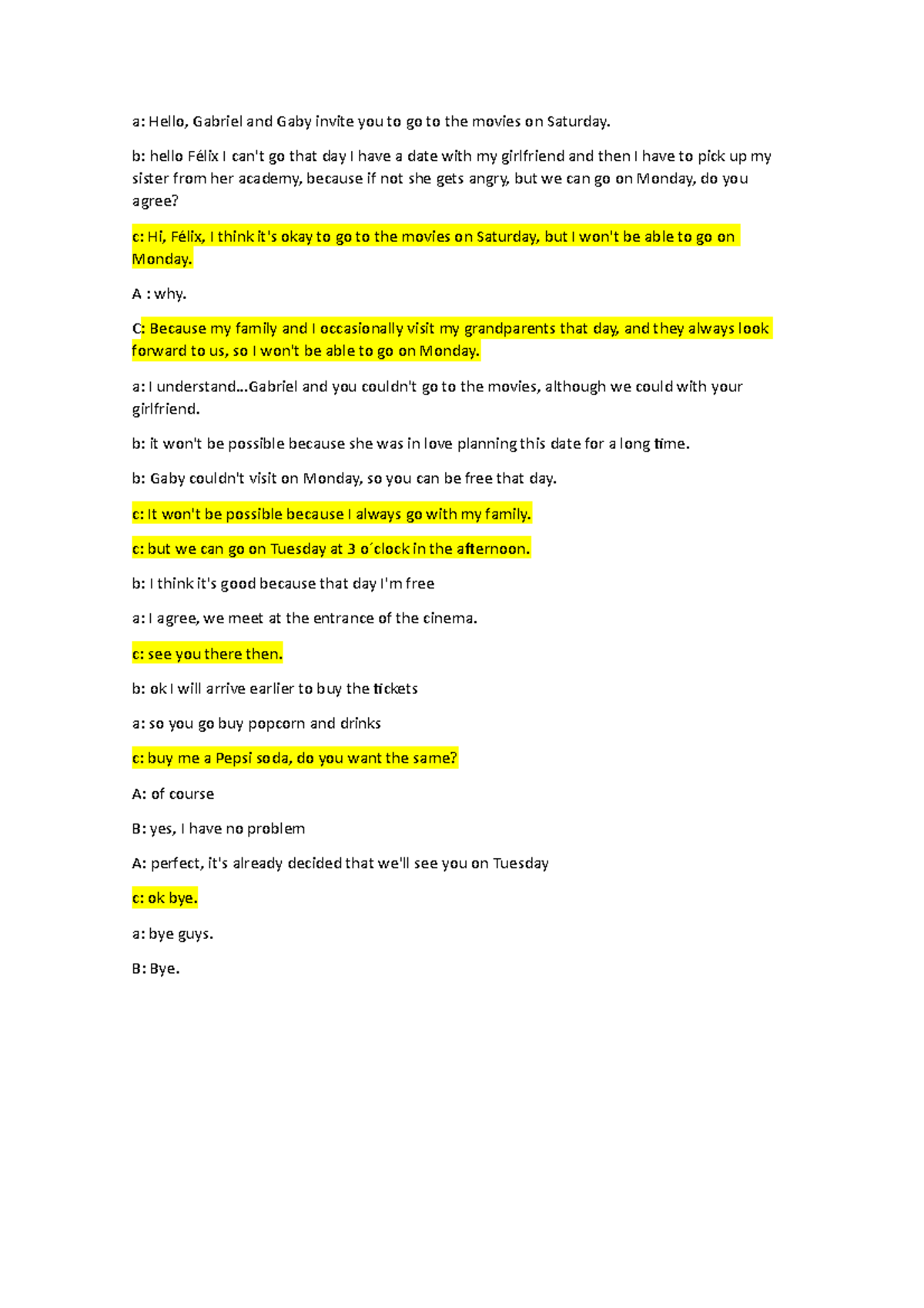 Traducido 2 - trabajo grupal - a: Hello, Gabriel and Gaby invite you to ...