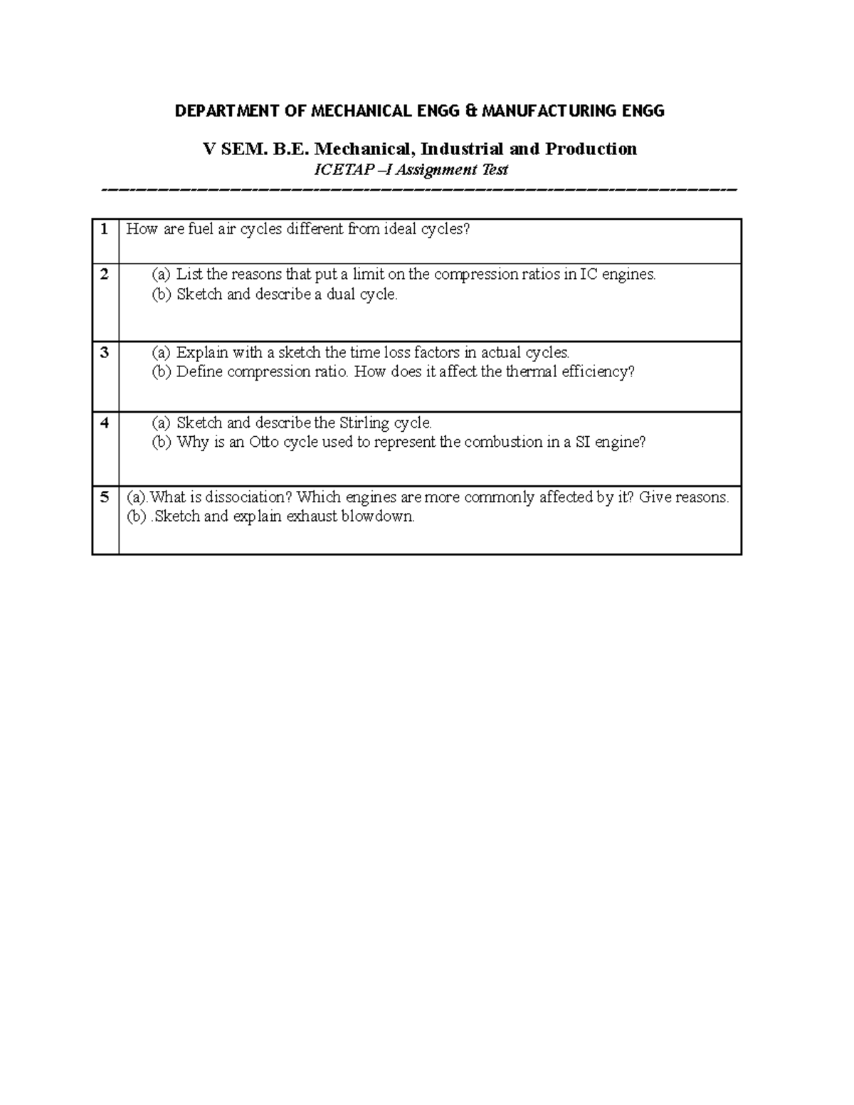 ICE assignment 1(L0-L7) - internal combustion engines - DEPARTMENT OF ...
