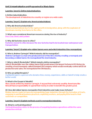 M6 Chapter Review Imperialism and WWI Copy 3 - Part 5 notes are ...