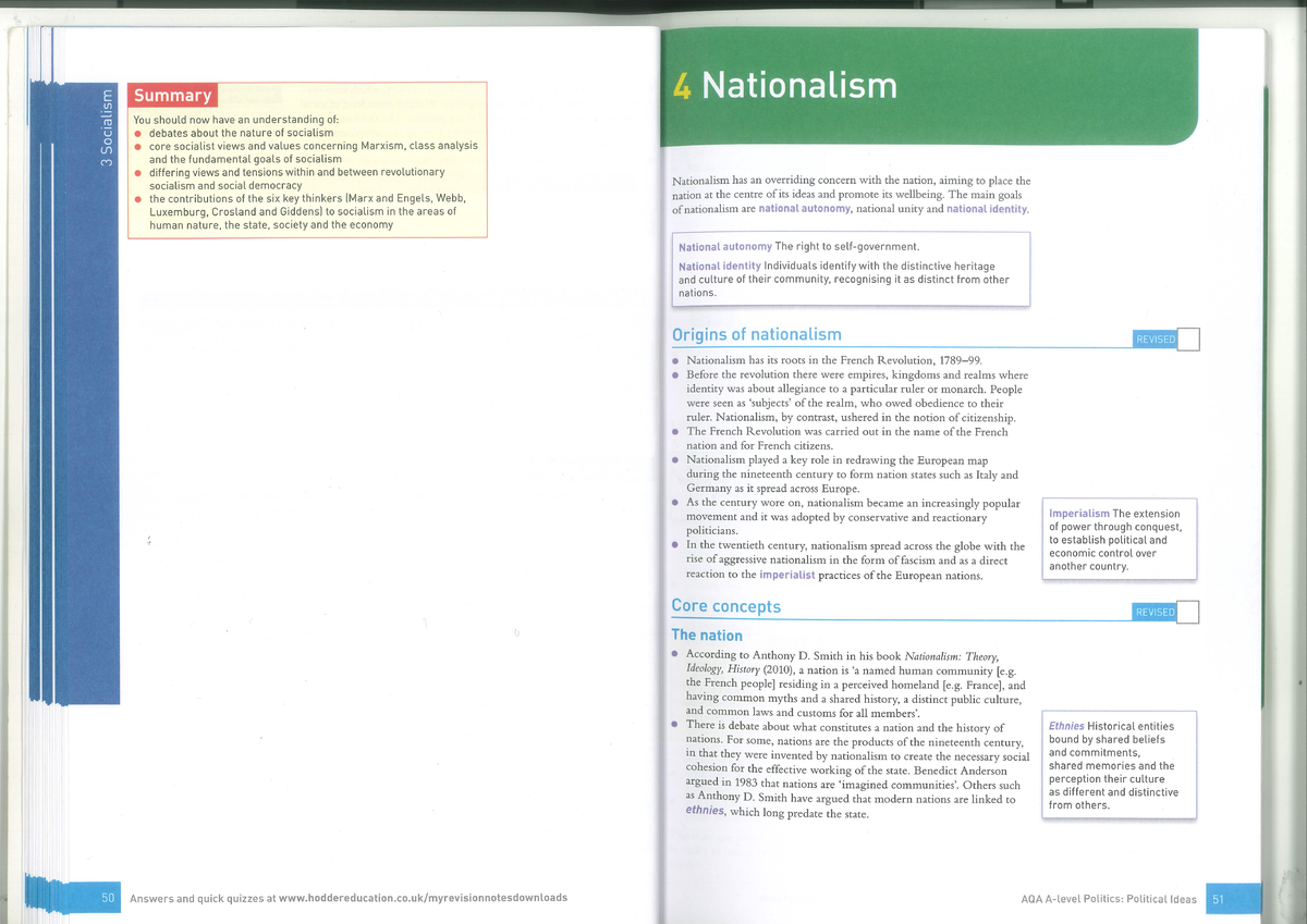 Nationalism - politics notes - GOVP221 - Studocu