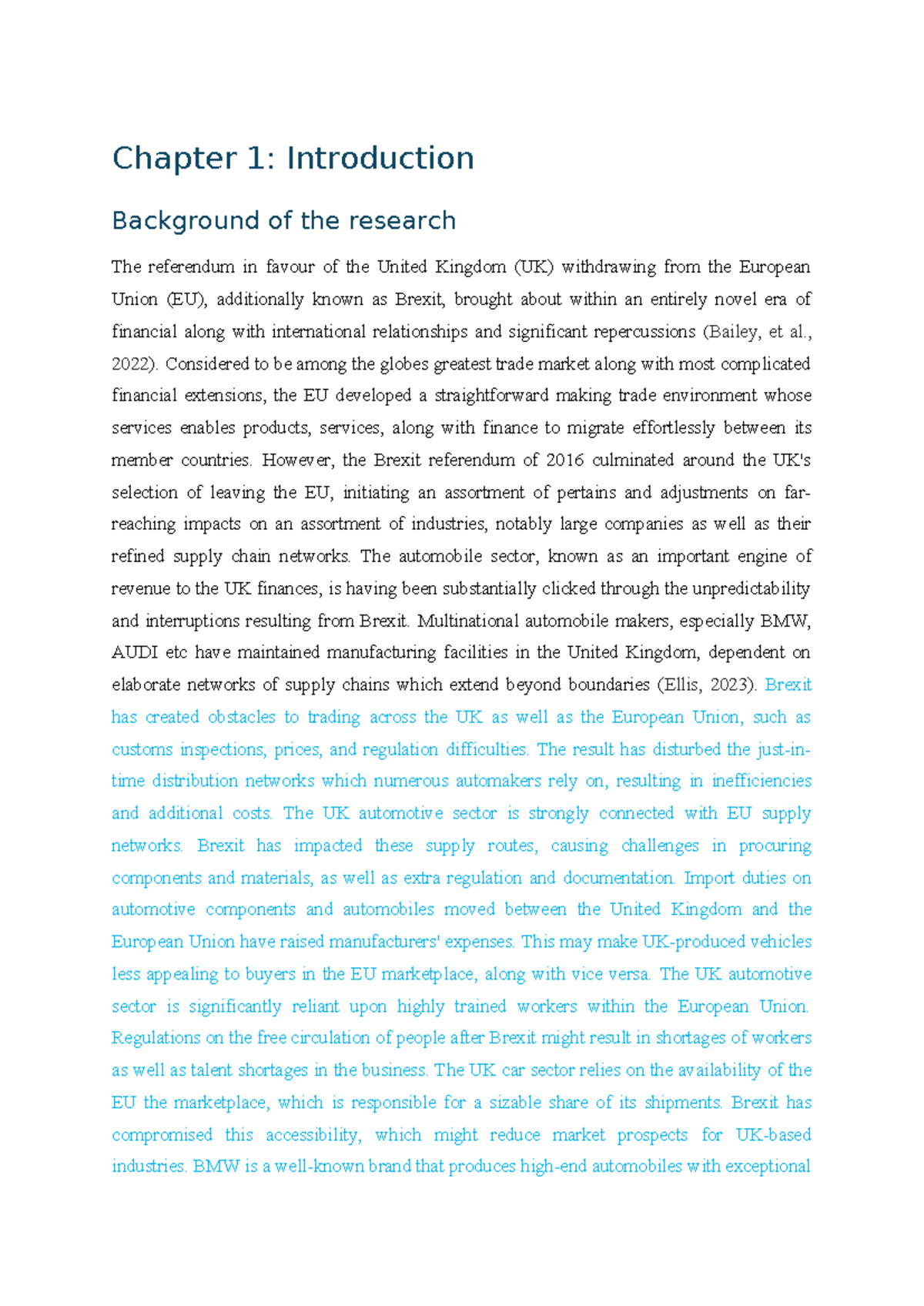 Introduction - Chapter 1: Introduction Background of the research The ...