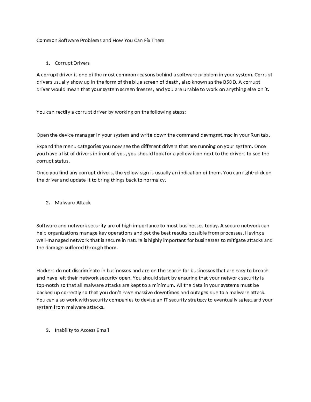 ICT - File - Common Software Problems and How You Can Fix Them 1 ...