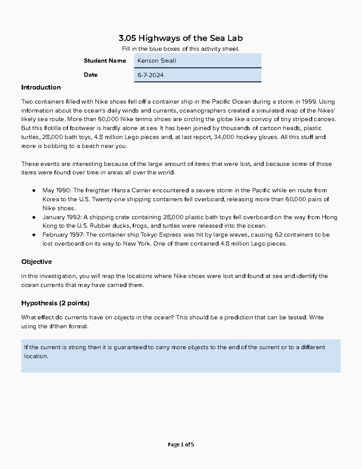 Copy of 3.05 Lab Template Rev 2022 - 3 Highways of the Sea Lab Fill in ...