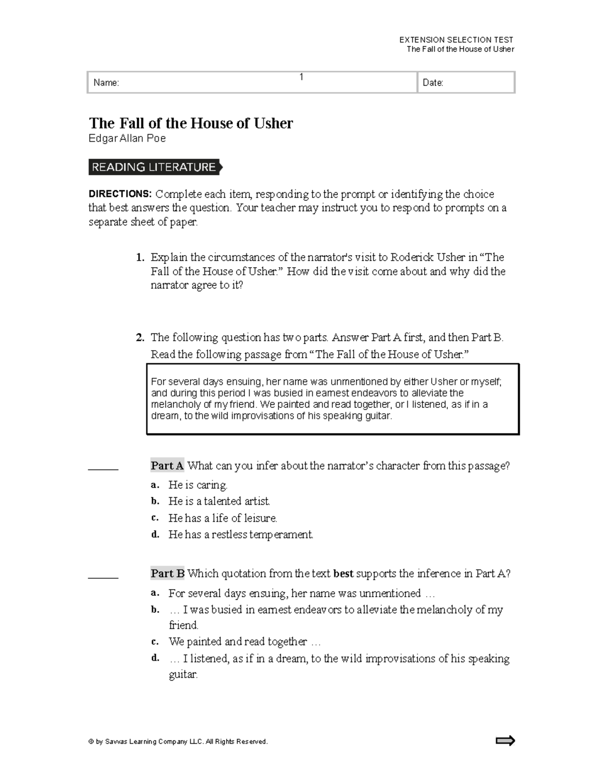 Lit17 EV G10 U1 AWC EST POEX - EXTENSION SELECTION TEST The Fall of the ...