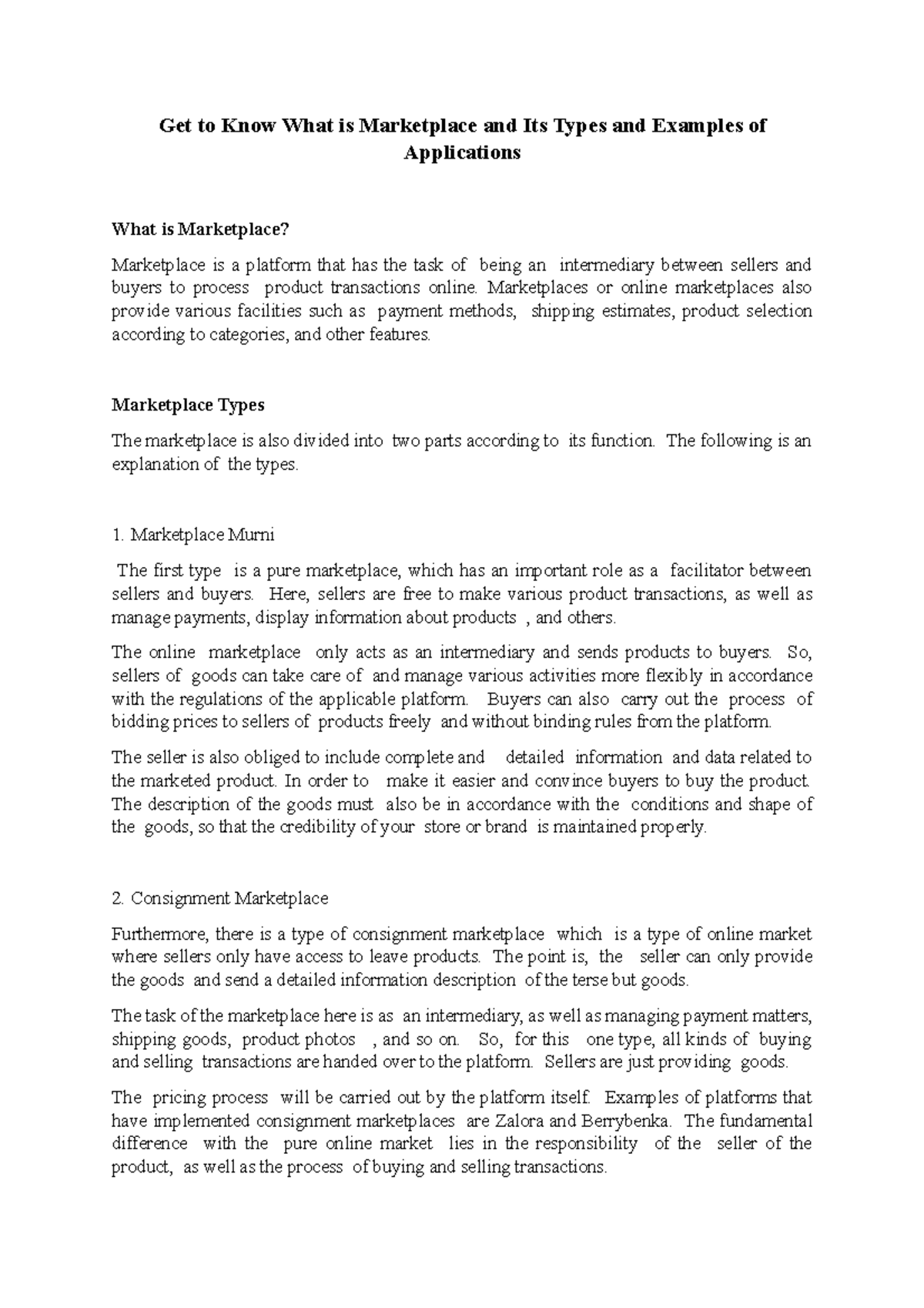 Get to Know What is Marketplace and Its Types and Examples of ...