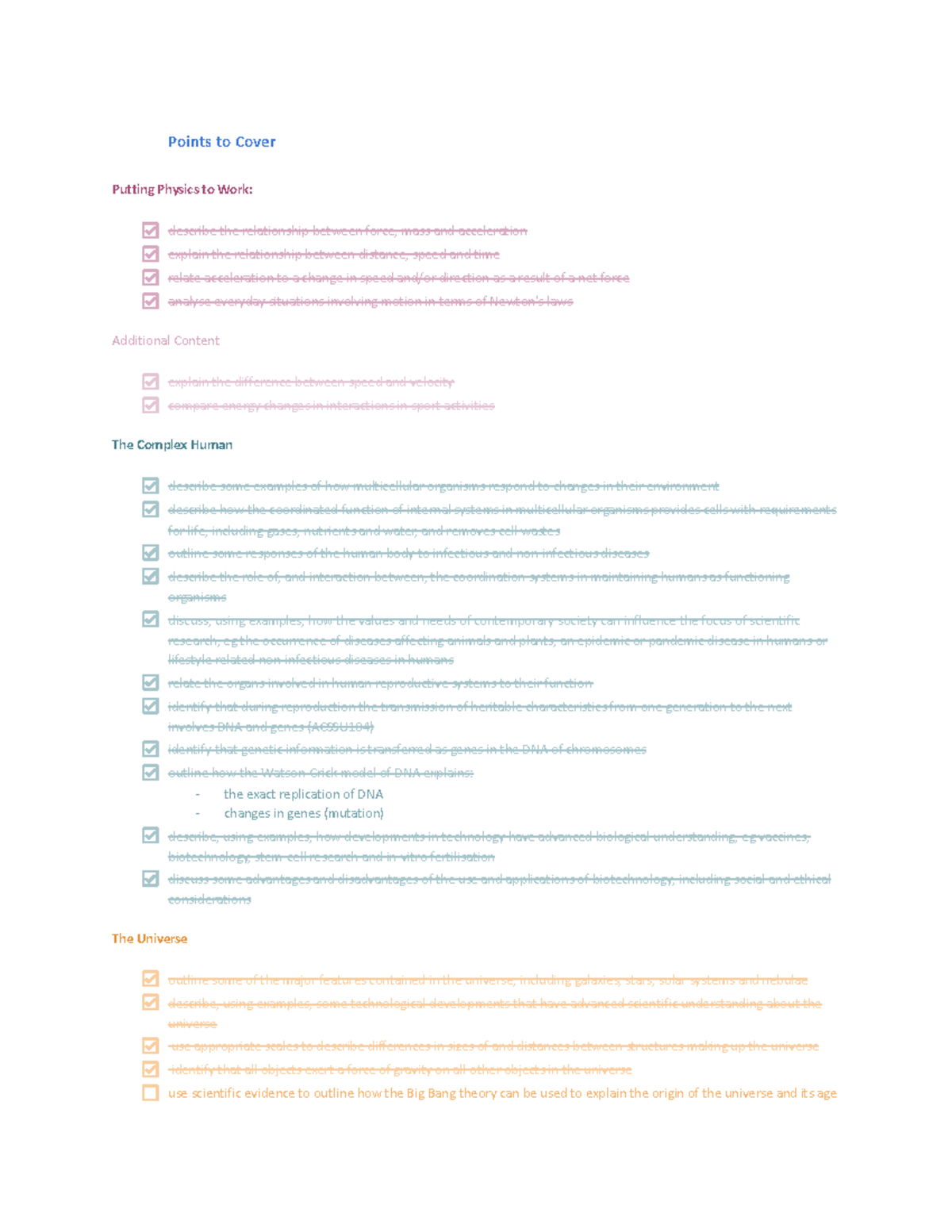 2024 Science Yearly - '26 - Points to Cover Putting Physics to Work ...