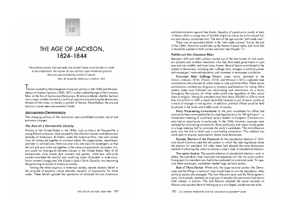 AMSCO APUSH 10 PDF - # ! "# # ! - Studocu