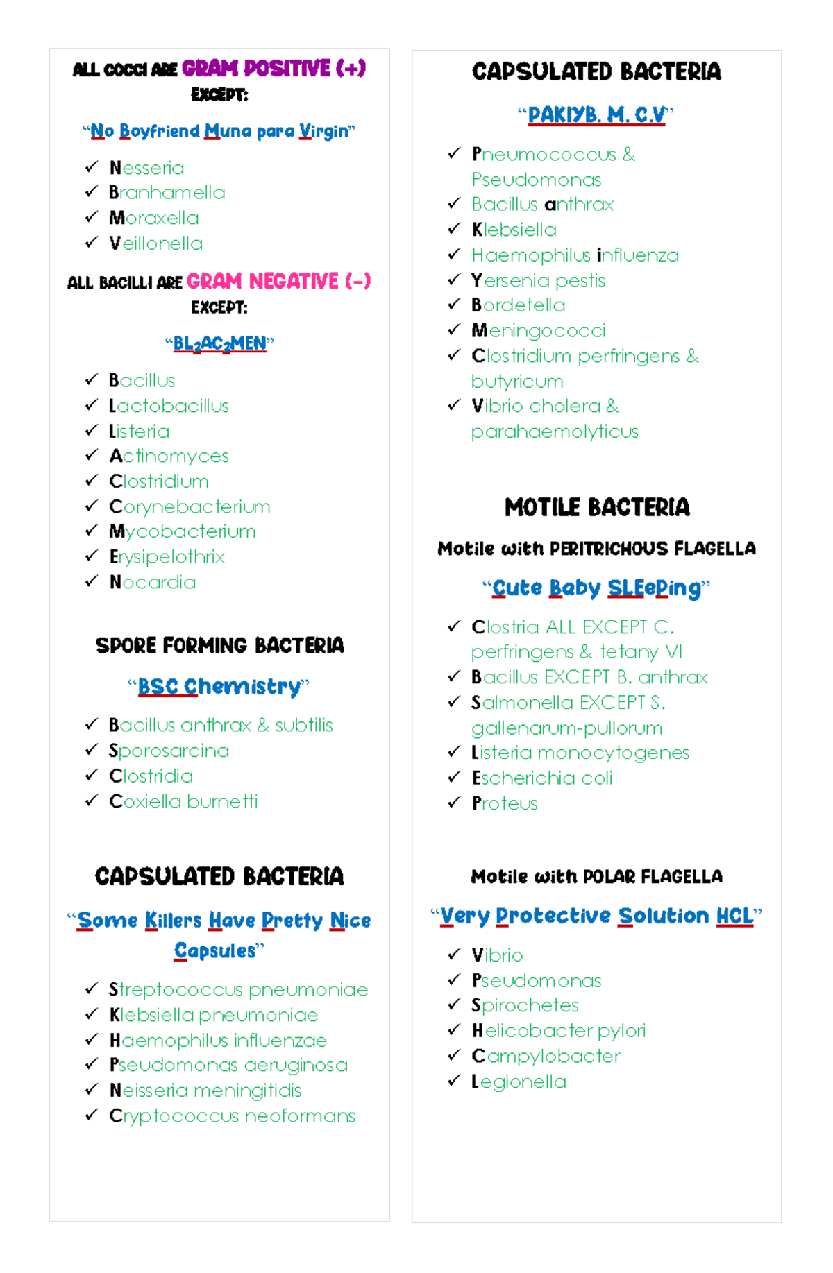 wall notes for microbiology - CAPSULATED BACTERIA “PAKIYB. M. C ...