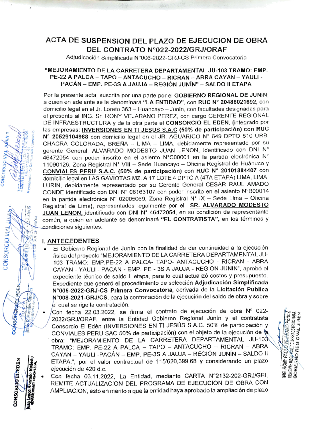 20240605 Exportacion - escrito - ACTA DE SUSPENSION DEL PLAZO DE EJECUCION DE OBRA DEL CONTRATO ...