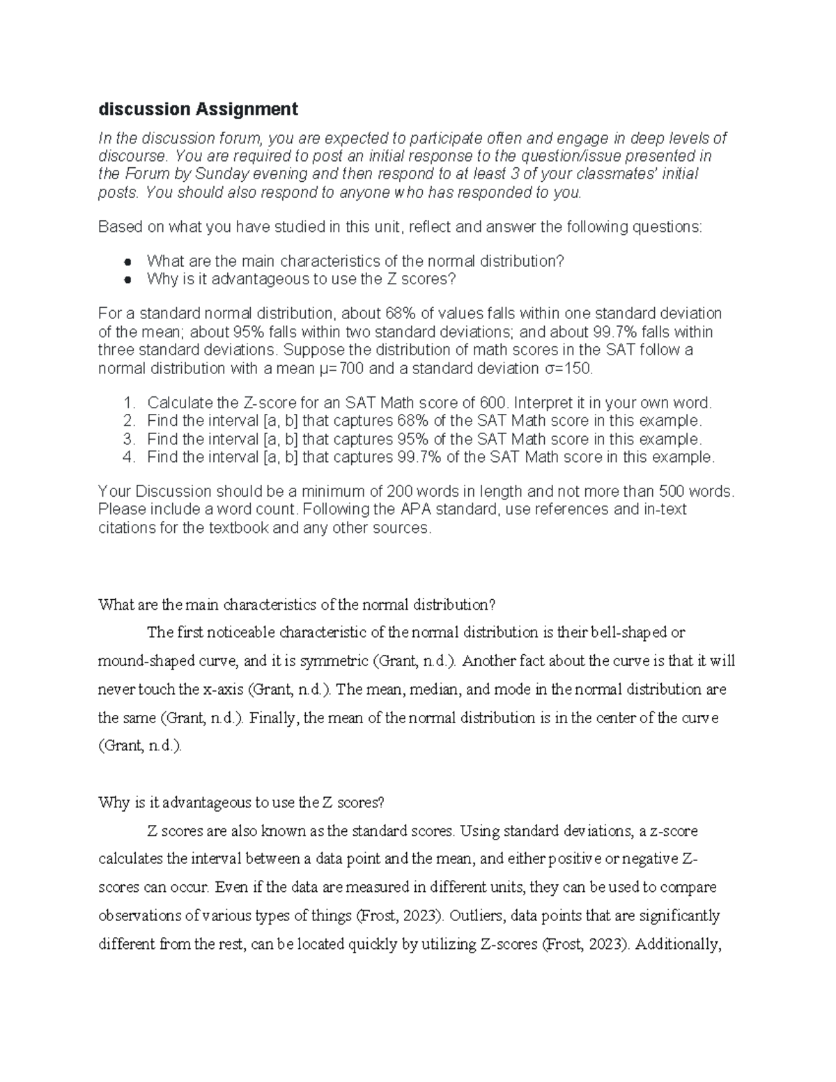 Discussion Assignment Unit 7 Discussion Assignment In The Discussion