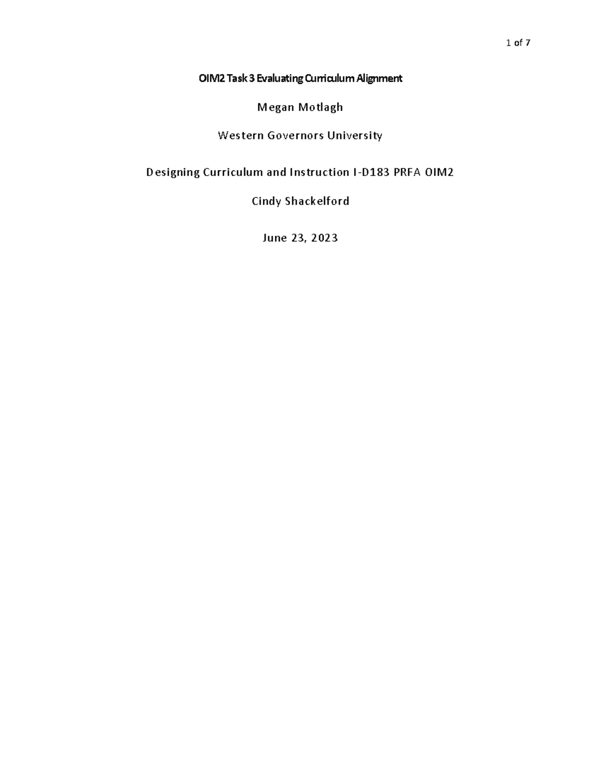 Task 3 - Evaluating Curriculum Alignment - I will be focusing on Module 3/unit 3, Multiplication ...