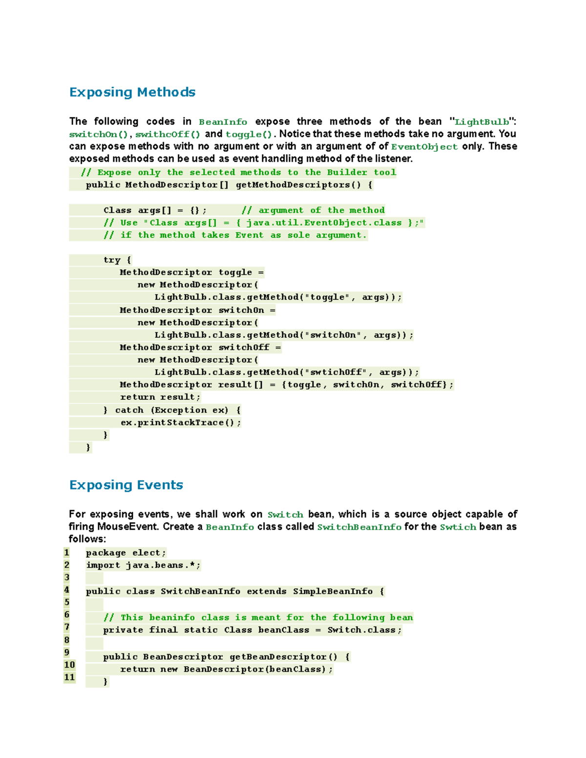 Java Programming Tutorial 108 Exposing Methods The Following Codes In