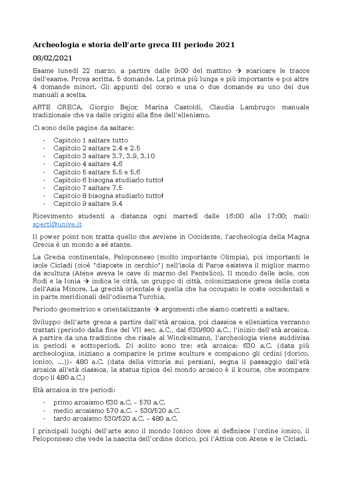 Appunti storia dell'arte greca - Archeologia e storia dell’arte greca ...