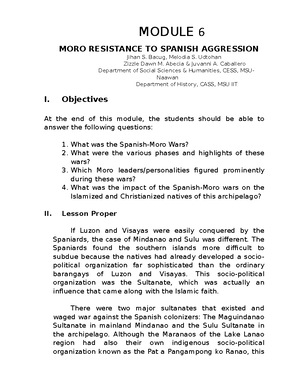 History OF THE MORO AND Indigenous People IN Minsupala - Aza lingga ...