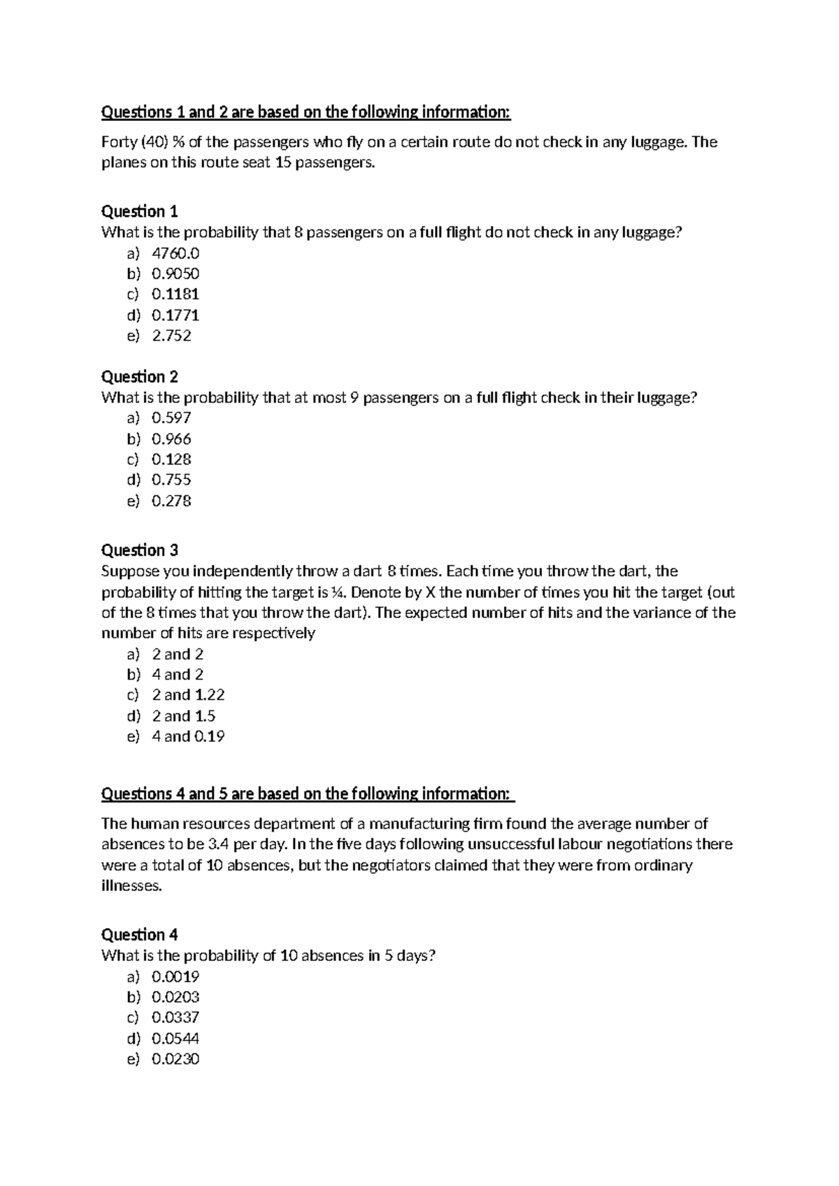 2014 Test 2 Introduction To Calculus - Questions 1 and 2 are based on ...