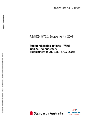 AS1170.0 Structural design actions General principles 2002 +A5 ...