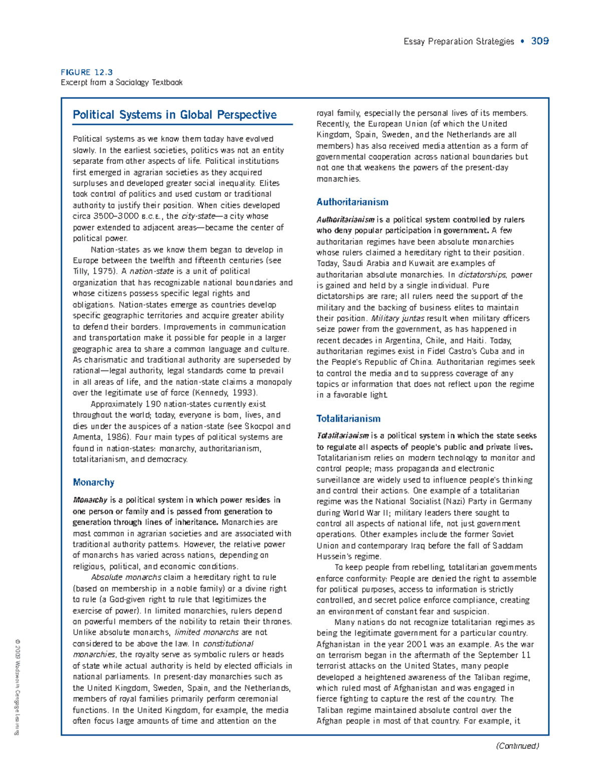 5 Reading Strategy- elc121 - © 2009 Wadsworth Cengage Learning Essay ...