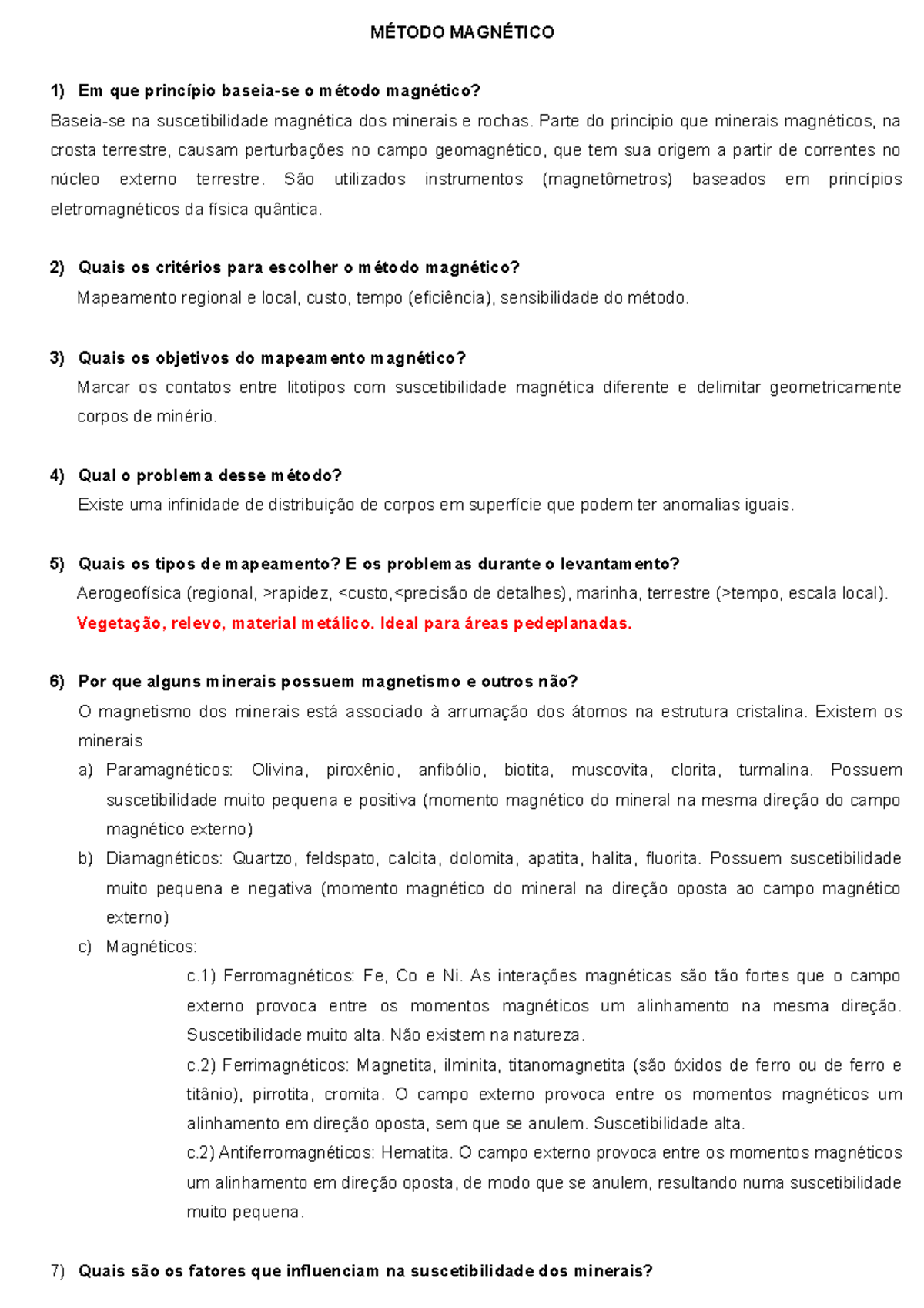 Método Magnético - MÉTODO MAGNÉTICO Em que princípio baseia-se o método ...
