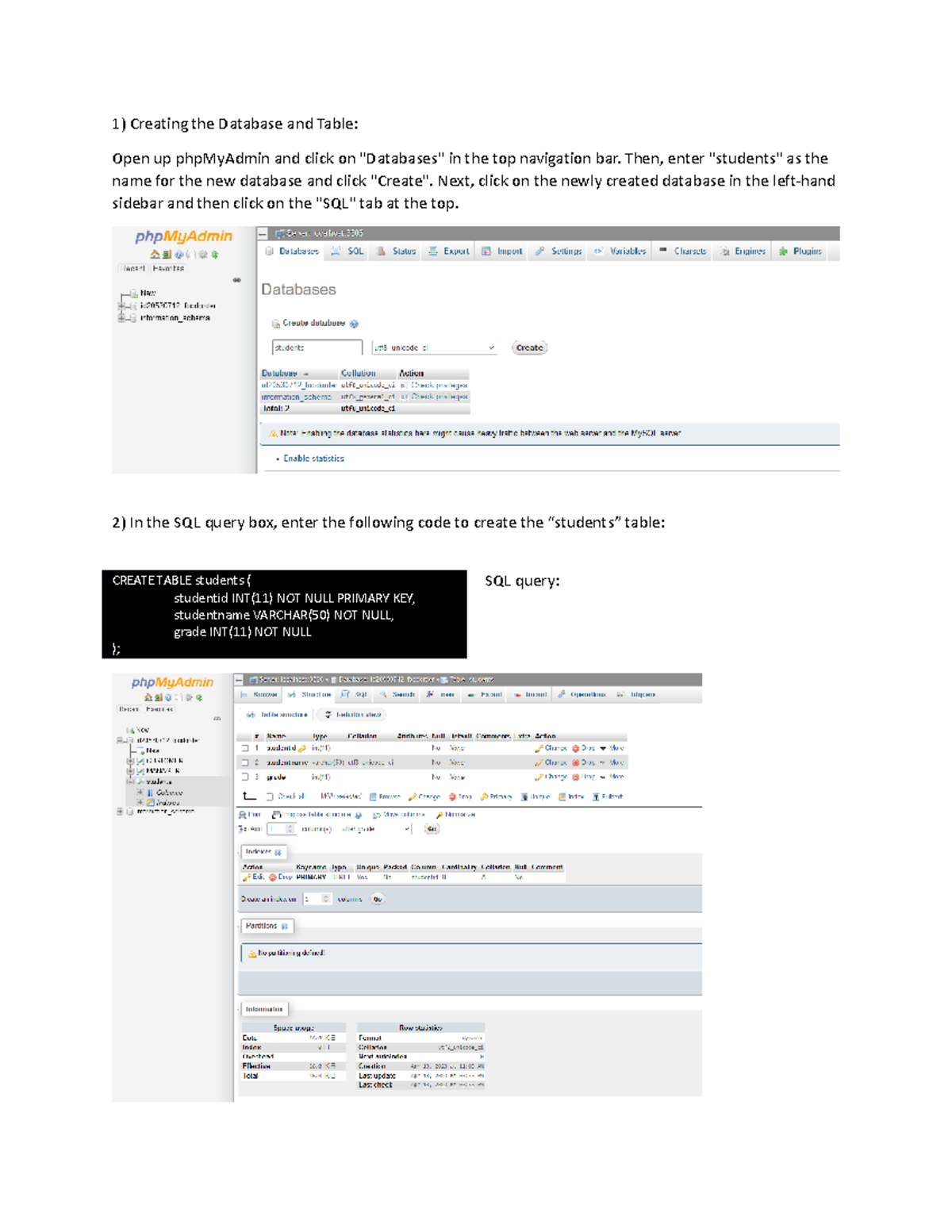Project Php Myadmin - sds - SOCI 131 - Studocu