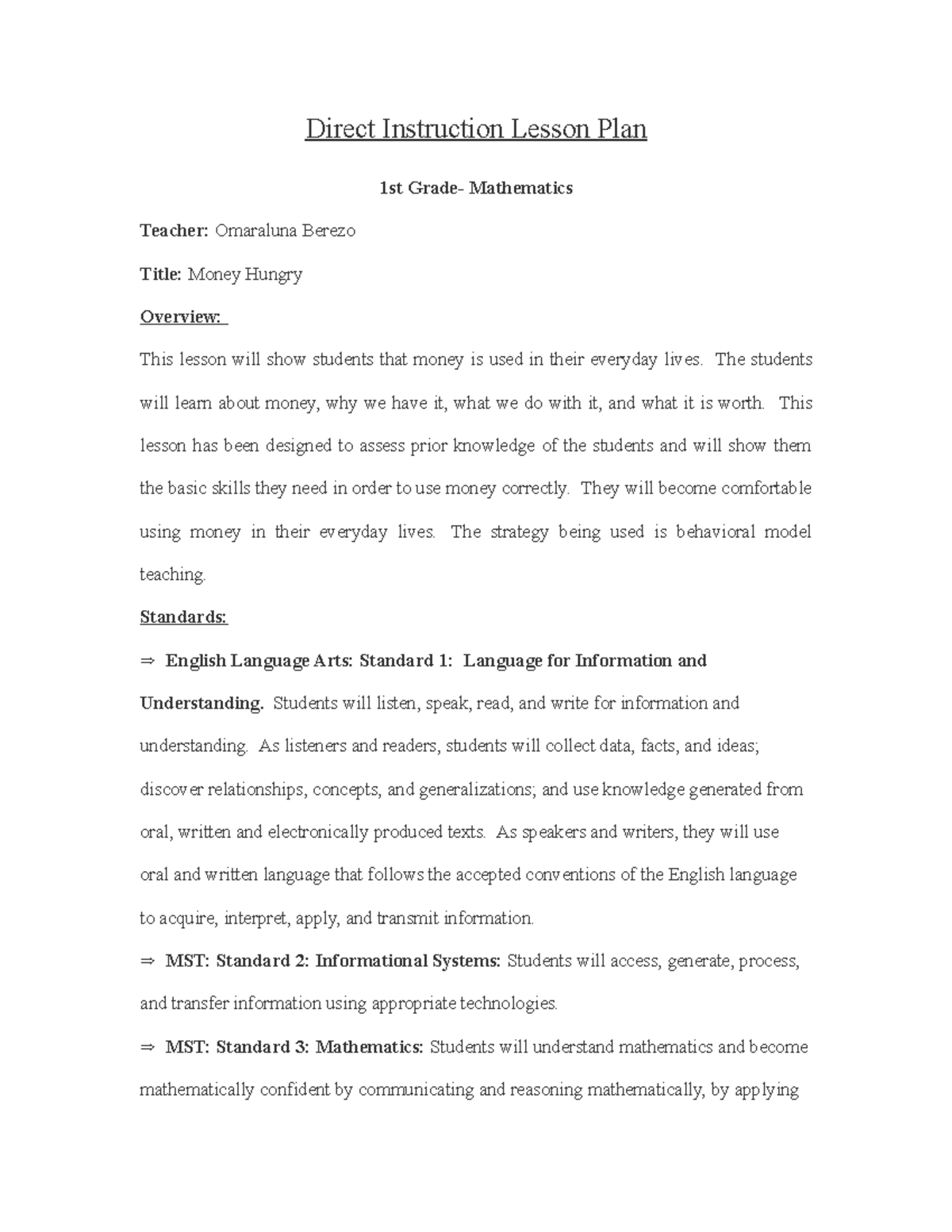 Berezo-Direct Instruction Lesson Plan - Direct Instruction Lesson Plan ...