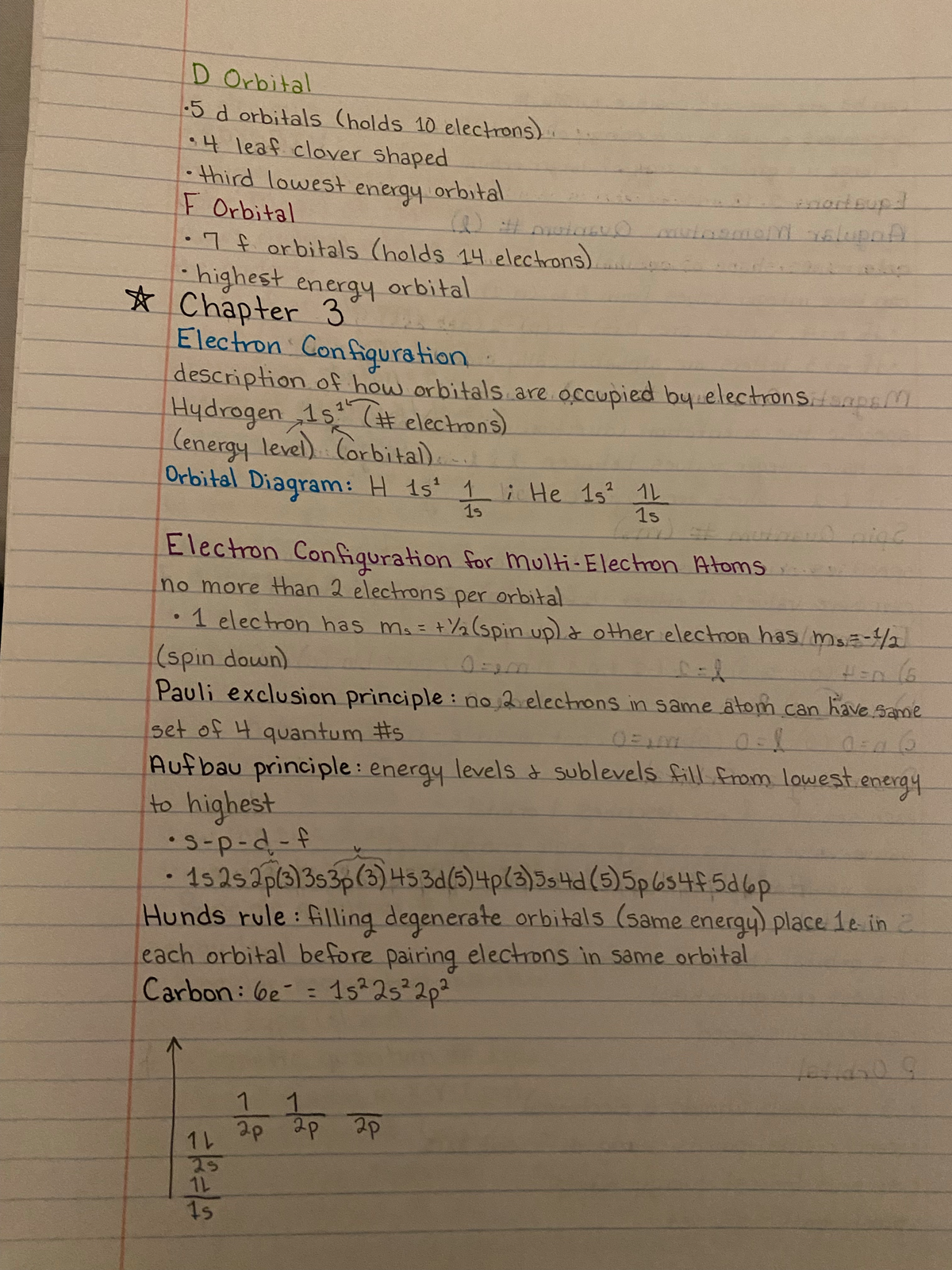 IMG 0821 - chemistry notes - D Orbital .5 d orbitals (holds 10 ...
