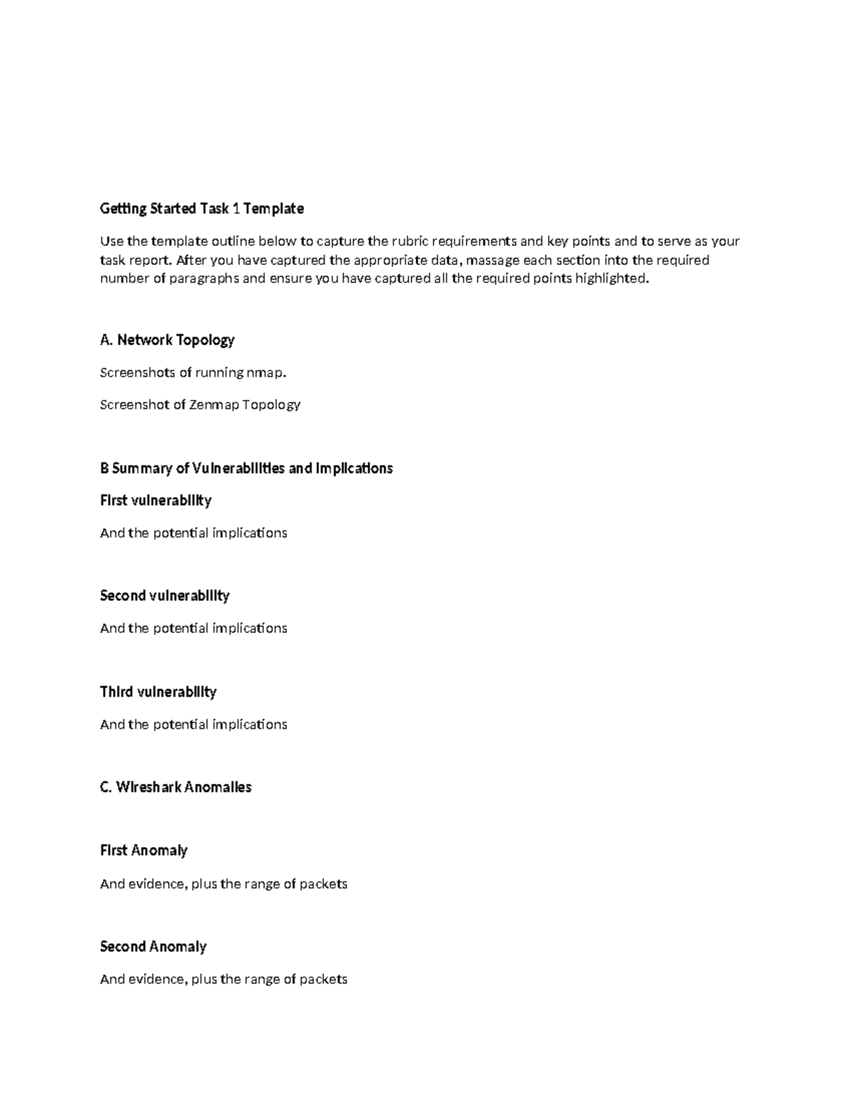 Task 1 Template - Instructor Recommended Paper Outline - Getting ...