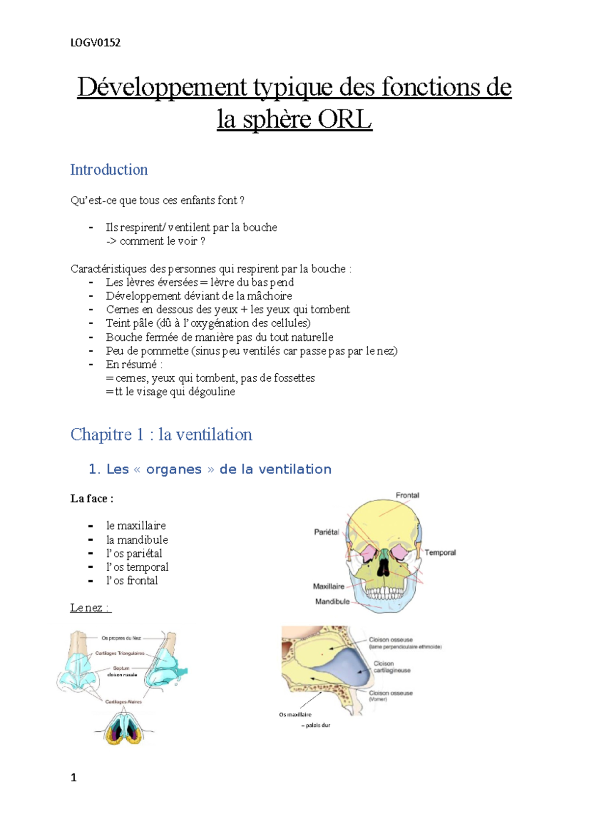 ORL intro + chapitre 1 - Développement typique des fonctions de la sphère ORL Introduction Qu ...