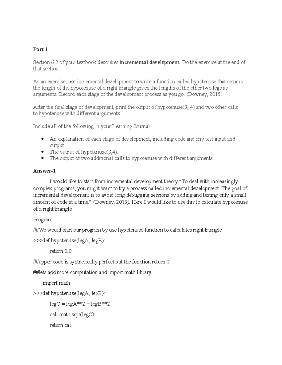 Learning assignment Unit 4 - Part 1 Section 6 of your textbook ...