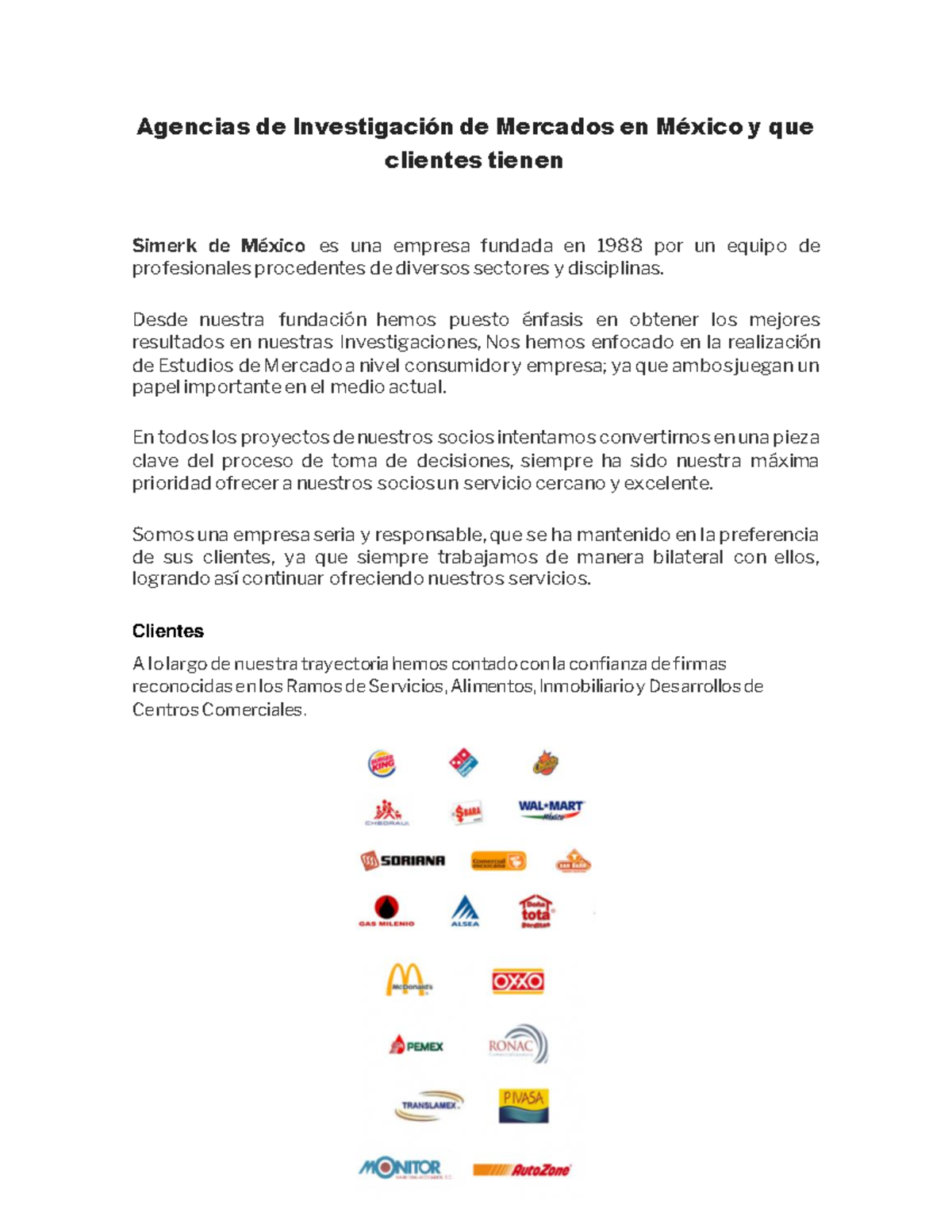 Unidad 3 Tarea 3 - Agencias de Investigación de Mercados en México y ...